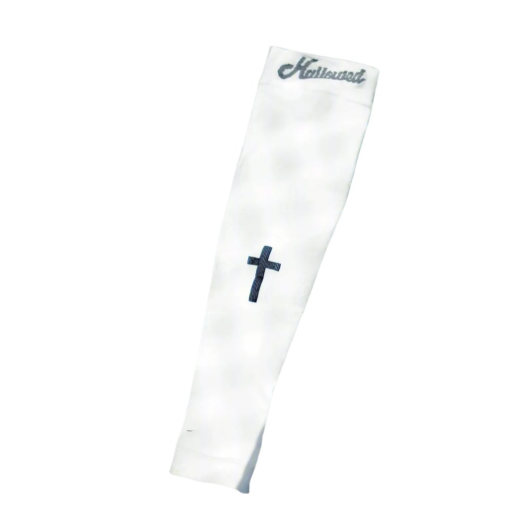 White Graduated Compression Arm Sleeve – Hallowed Collection